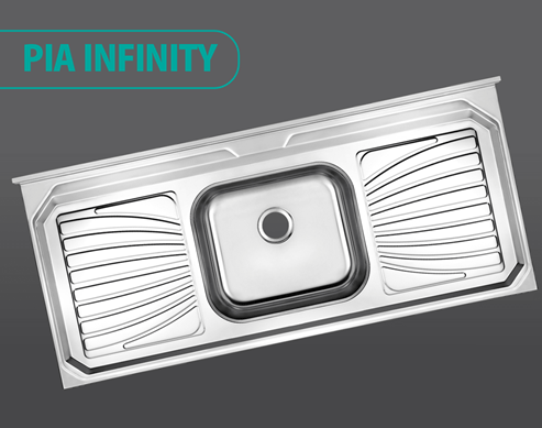 Pia Inox Concretada 120cm Escorredor - QG Móveis